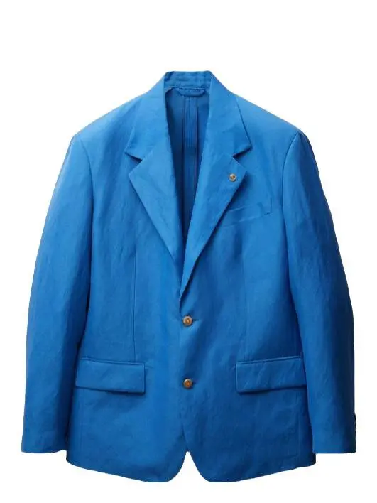 Versace Single -breasted Oversized Blazer - Light Blue