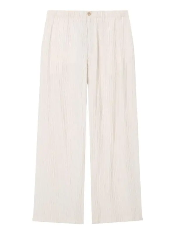 Emporio Armani Elastic Waist Trousers - White