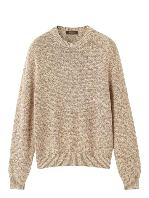 Loro Piana Iris Crewneck Sweater - Rustic Brown Mel