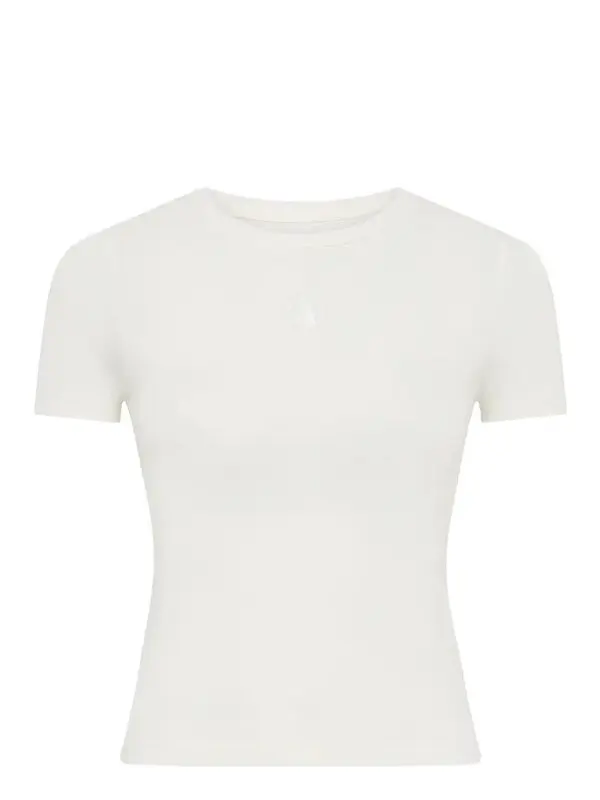 MARINE SERRE Baby Fit Logo T-shirt - White