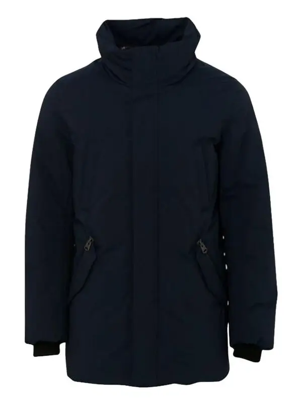Mackage Dark Blue Hooded Down Jacket - Black