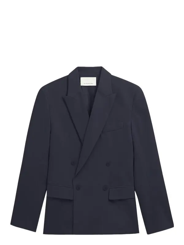 THE FRANKIE SHOP Newark Double Breasted Blazer - Navy Blue