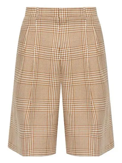 Ami Checked Bermuda Shorts - Nude