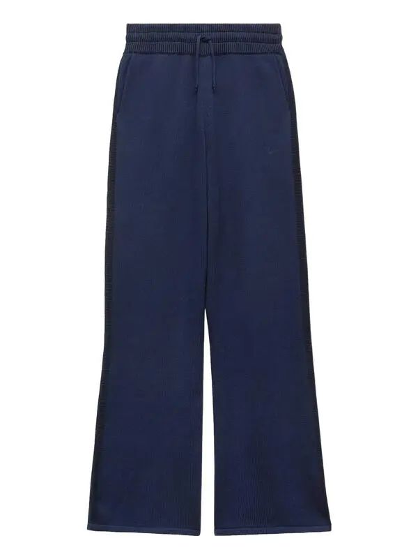 Kenzo Drawstring Wide-leg Knitted Trousers - Blue-black