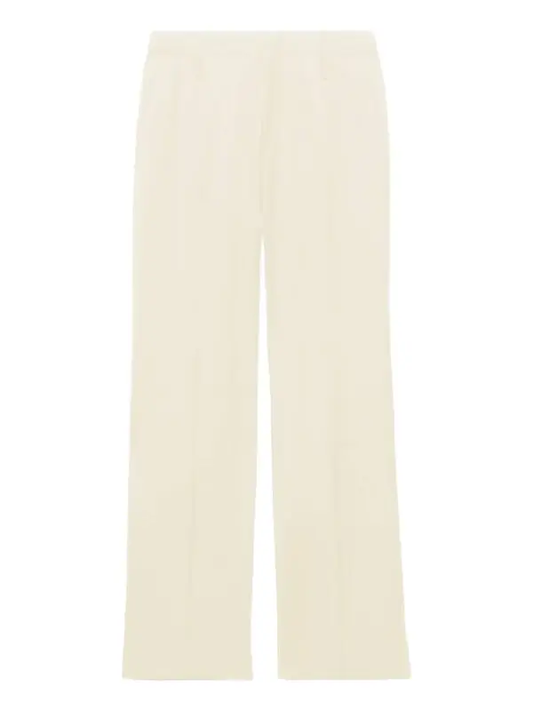 Kenzo Pleated Straight-leg Pants - Off White