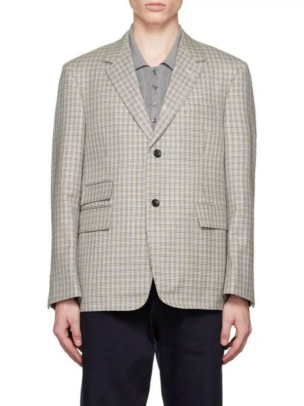 Thom Browne Houndstooth Sport Coat - Nude