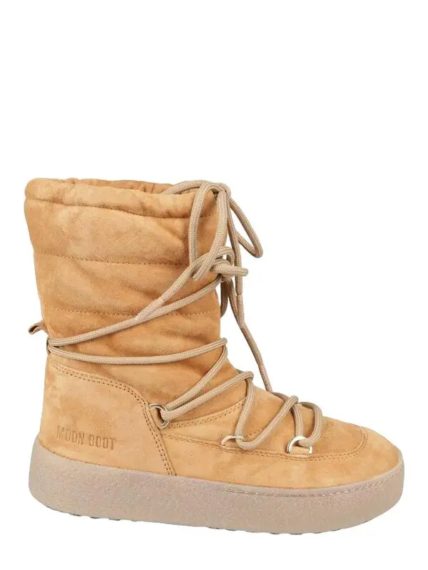 Moon Boot Logo Lace-up Ankle Boots - Nude
