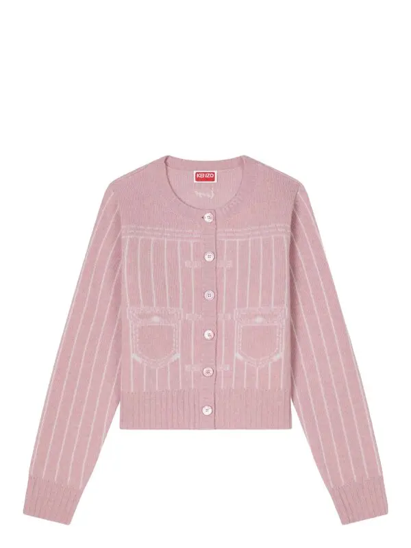 Kenzo Trompe L'oeil Cardigan - Flamingo Pink
