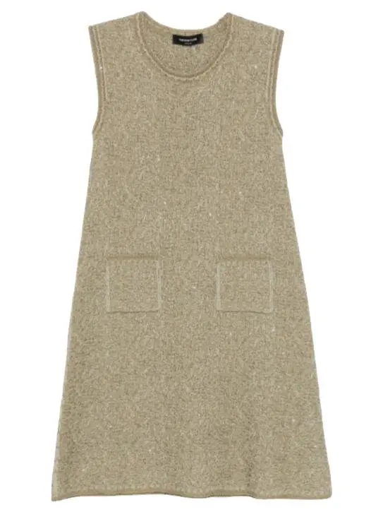 Fabiana Filippi Sleeveless Patch-pocket Mini Dress - Nude