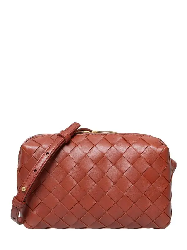Bottega Veneta Intrecciato Crossbody Bag - Brown