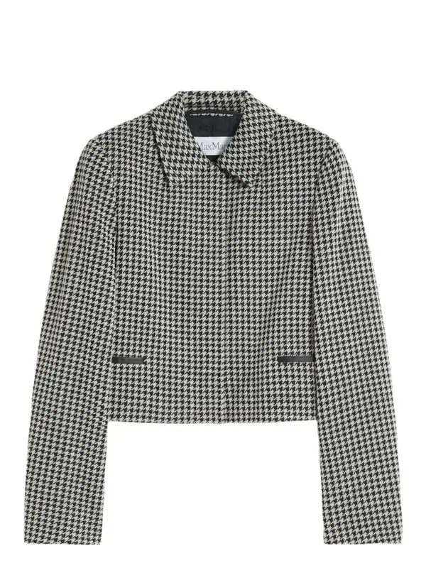 Max Mara Long Sleeve Casual Jacket With Leather Trimmed Pockets - Gray