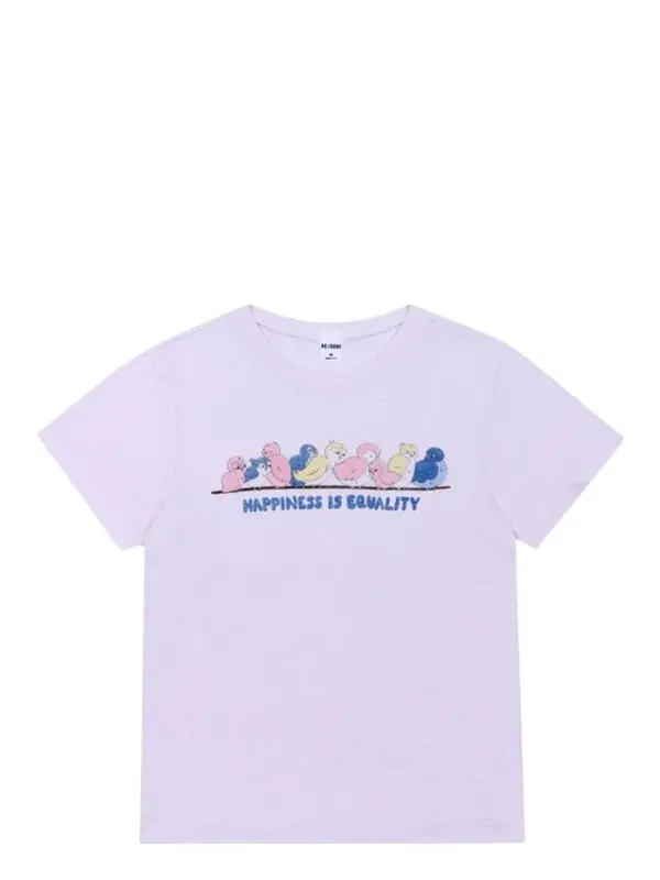 RE/DONE Printed Short Sleeve T-shirt - Purple