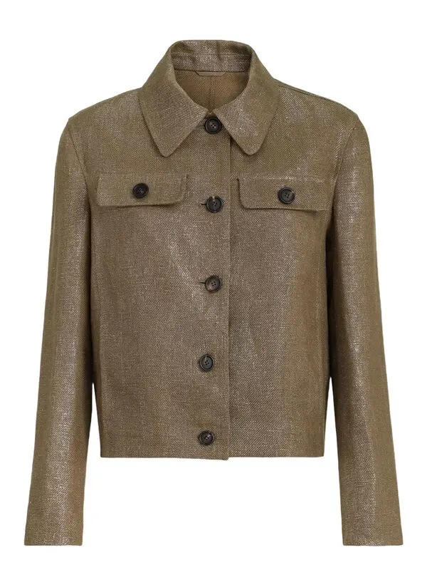 Brunello Cucinelli Sparkling Diagonal Blazer - Green