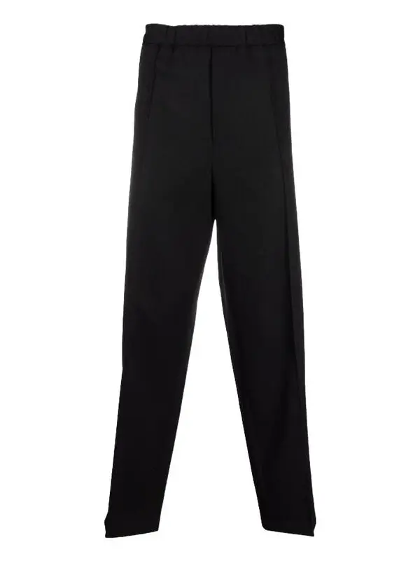 JIL SANDER Press-crease Relaxed Fit Trousers - Black
