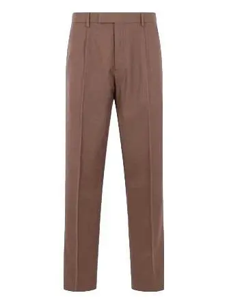 Zegna Tailored Trousers With Front Pleats - Brown