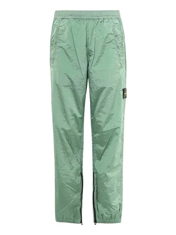 Stone Island Straight-leg Trousers With Logo Detail - Green
