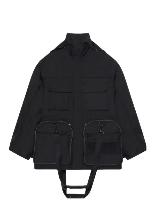 Balenciaga Transformer Gym Bag Parka - Black