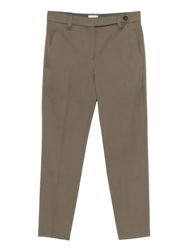 Brunello Cucinelli Tailored Trousers With Button Detail - Brown