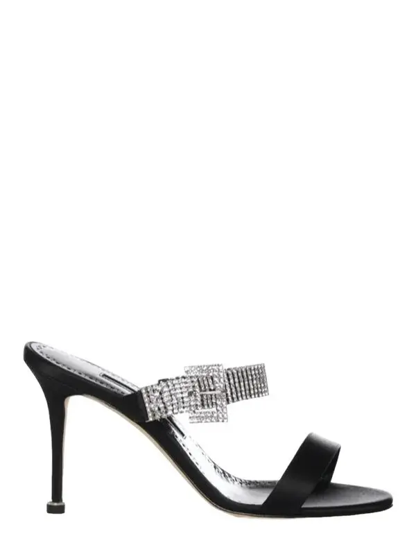 Manolo Blahnik Embellished Heeled Sandals - Black