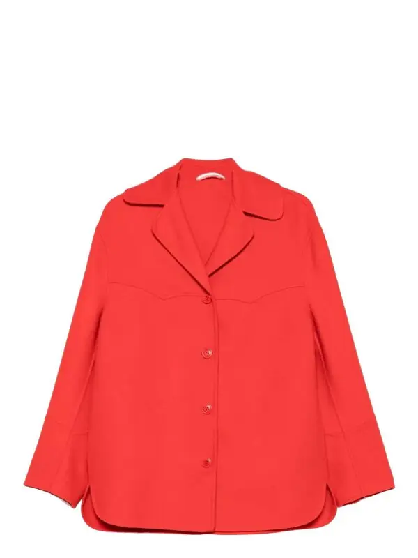 Ermanno Scervino Virgin Wool Coat - Scarlet