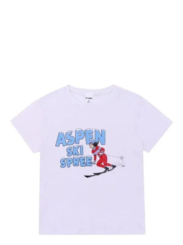 RE/DONE Aspen Ski Spree Printed T-shirt - White