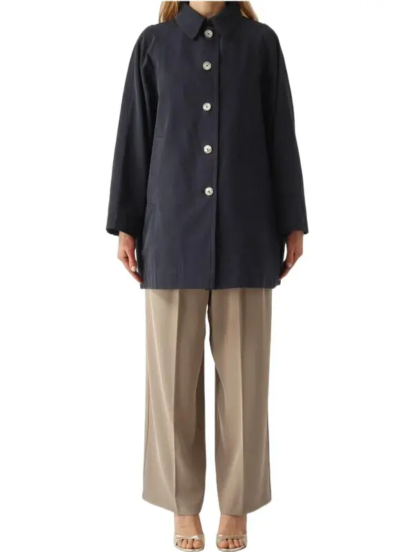 Herno Button-front A-line Jacket - Black