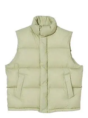 Auralee Tear-resistant Stand-up Collar Down Vest - Nude
