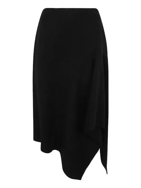 Dries Van Noten Asymmetrical Zipper Skirt - Black