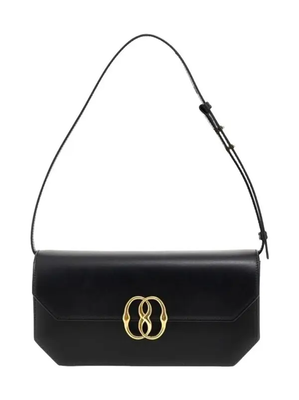 Bally Logo Plaque Shoulder Bag - Black