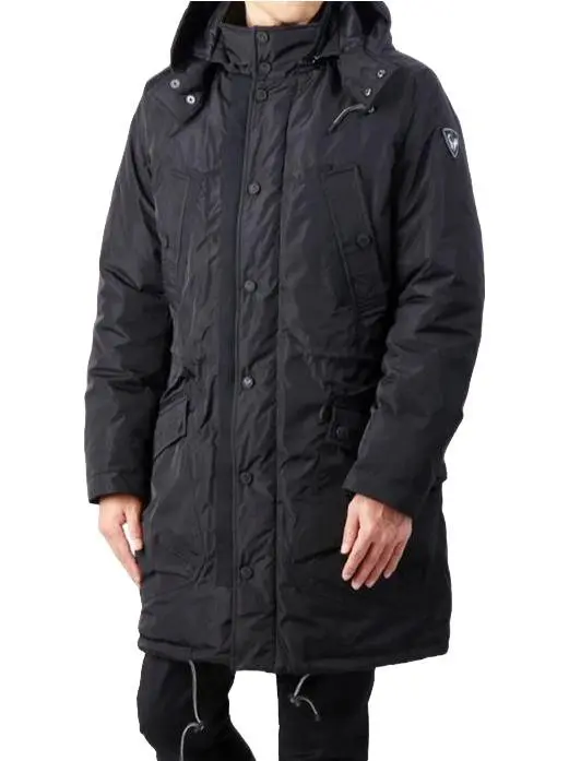 Rossignol Papal Long-sleeved Casual Coat With Hood - Black
