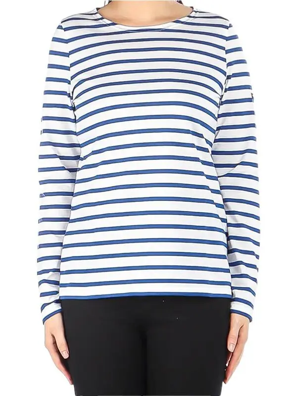 Saint James Long Sleeve Striped T-shirt - White
