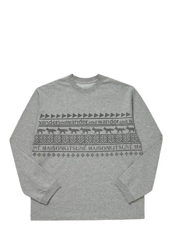 Maison Kitsuné Long Sleeve T-shirt - Gray