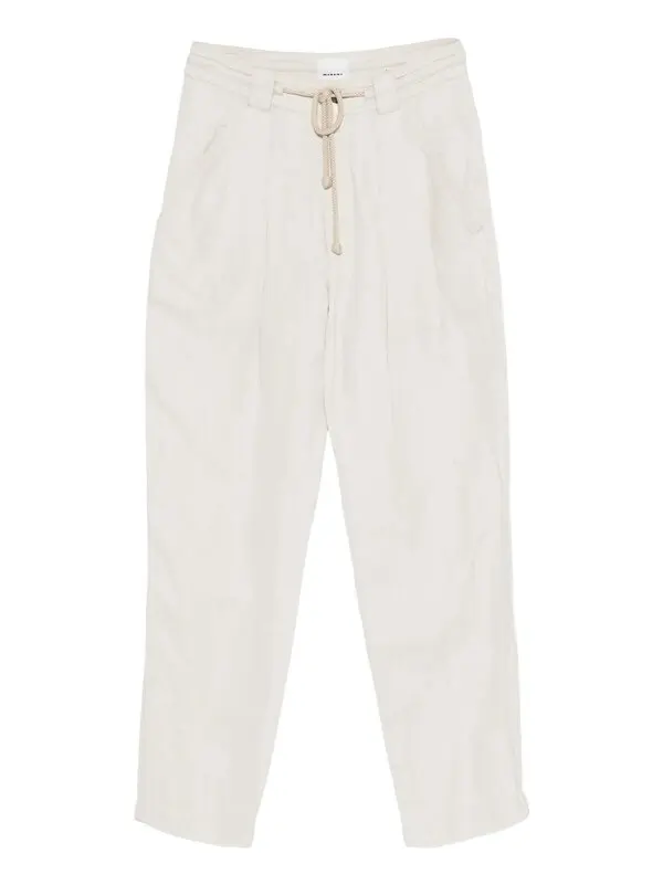 Isabel Marant Étoile Sirius Trousers With Drawstring And Pleats - Light Brown