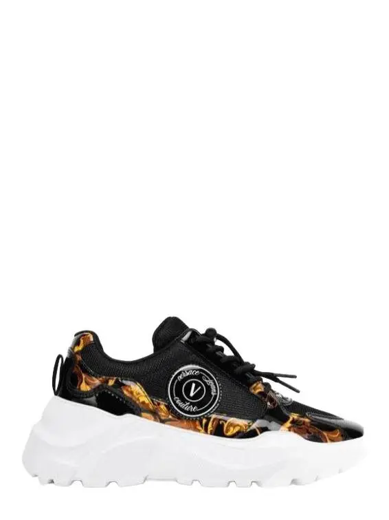 Versace Lace-up Casual Sneakers With Graphic Print - White