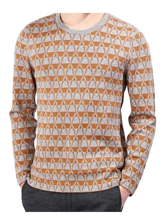 LANVIN Long Sleeve Crew Neck Sweater - Multicolor