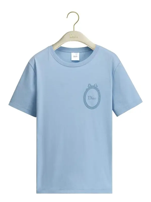Dior Fitted Embroidered T-shirt - Blue