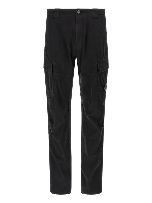 C.P. COMPANY Satin Cargo Pants - Black
