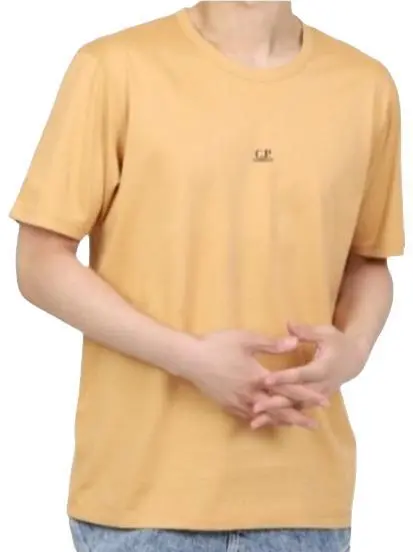 C.P. COMPANY Mercerized Jersey Logo T-shirt - Pastry Shell