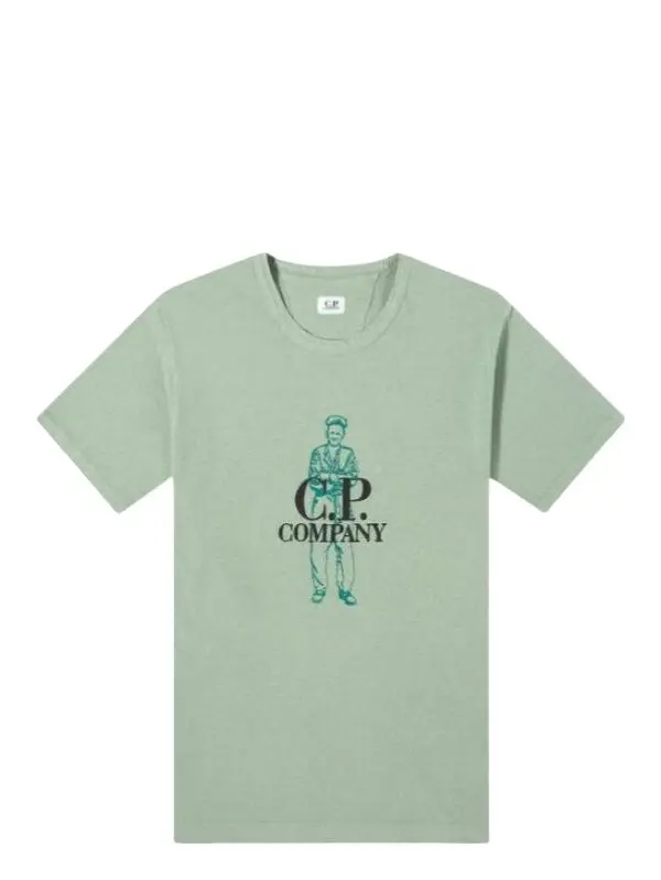C.P. COMPANY Logo Short Sleeves - Gray