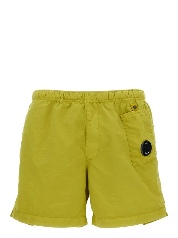C.P. COMPANY Lens Detail Swim Shorts - Brown