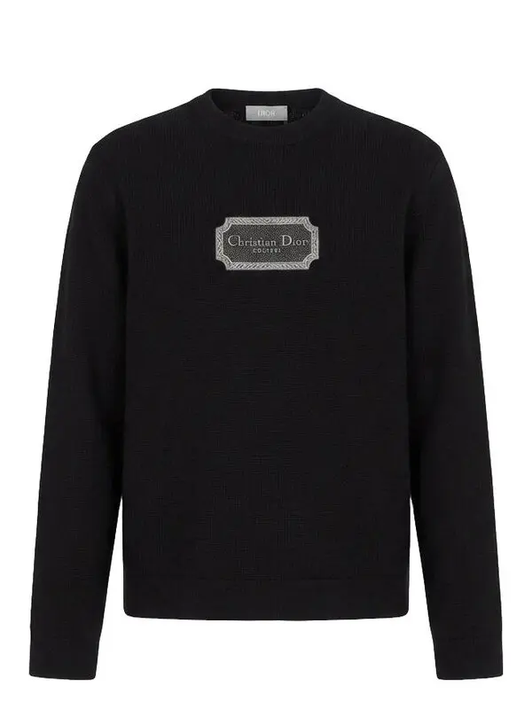 Dior Embroidered Sweater - Black