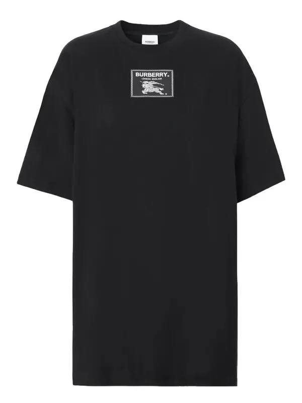 Burberry Logo Patch Crewneck T-shirt - Black