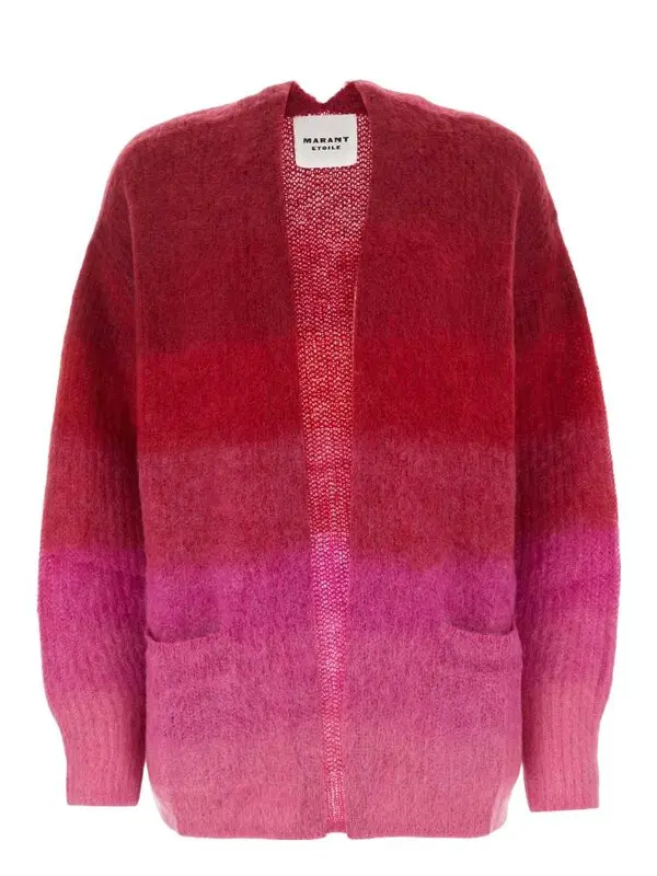 Isabel Marant Étoile Ombré-effect Ribbed-knit Cardigan - Red