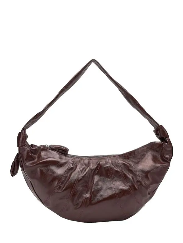 LEMAIRE Croissant Curve-edge Shoulder Bag - Caramel Chocolate Color