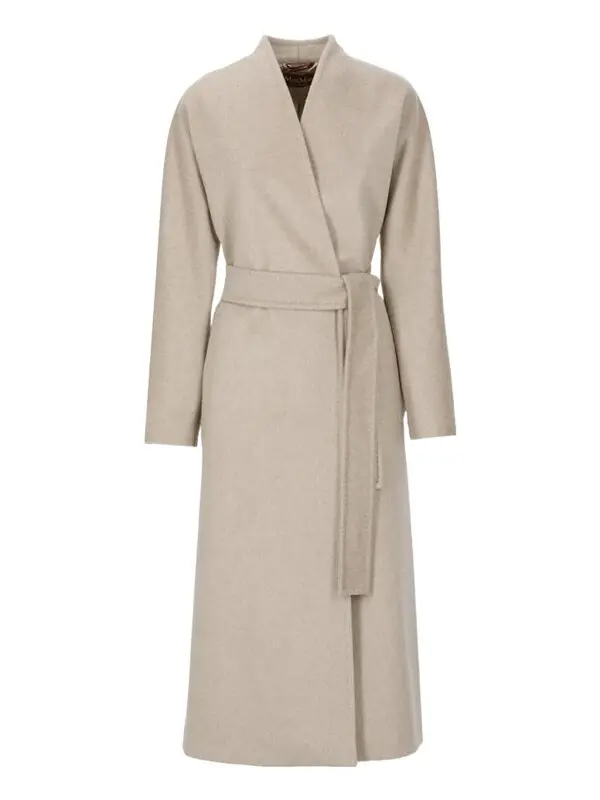 Max Mara Long-sleeved Coat - Nude