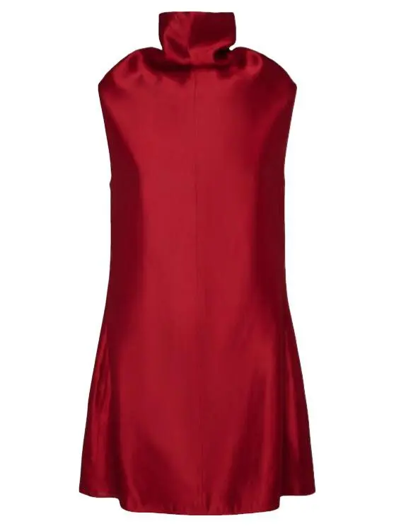 Khaite Daria Viscose Silk Mini Dress - Red