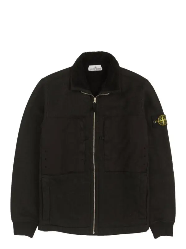 Stone Island Compass-badge Funnel Neck Jacket - Black