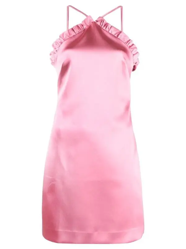 P.a.r.o.s.h Ruffled Sleeveless Mini Dress - Pink