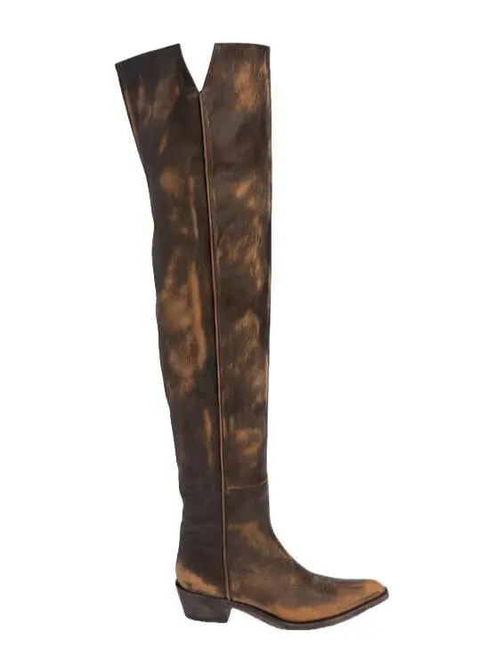Khaite Over-the-knee Leather Boots - Brown