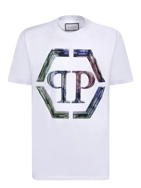 Philipp Plein Logo Printed Crewneck T-shirt - Gray